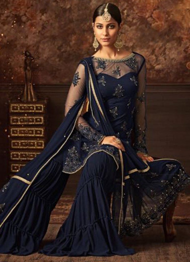 Pakistani Net Suits Designs Collection for Girls - Net Embroidery Dresses